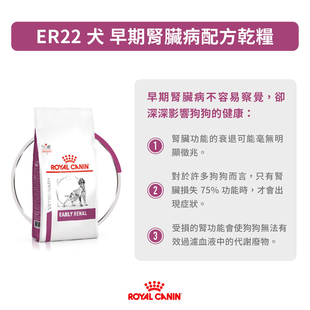 ER22 犬 早期腎臟病配方乾糧 | Royal Canin Taiwan
